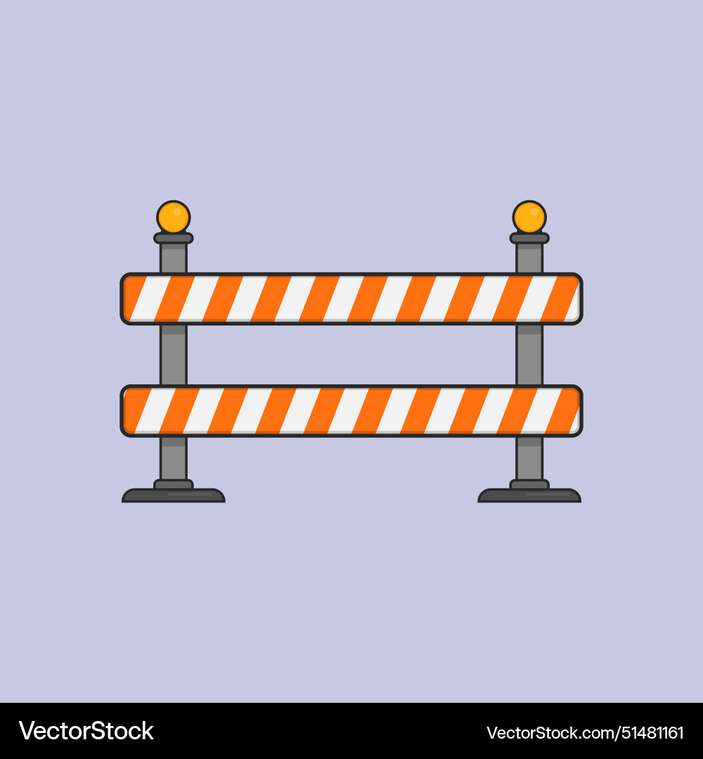 Road barrier icon block Royalty Free Vector Image