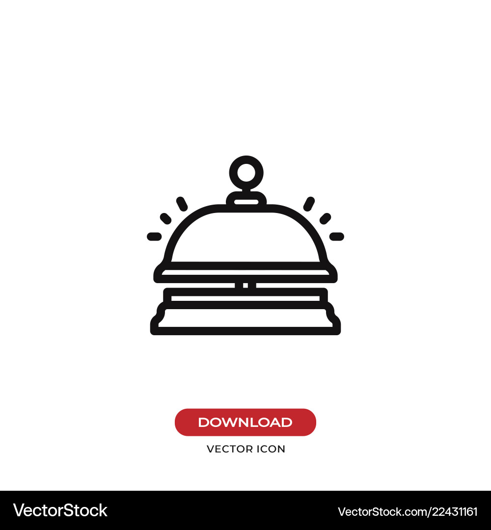 Service Glocke Icon Lizenzfreies Vektorbild - VectorStock