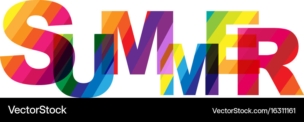 Summer text Royalty Free Vector Image - VectorStock