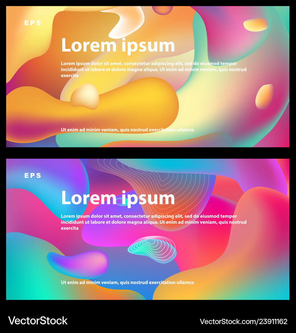 Background with multicolor fluid shapes Royalty Free Vector