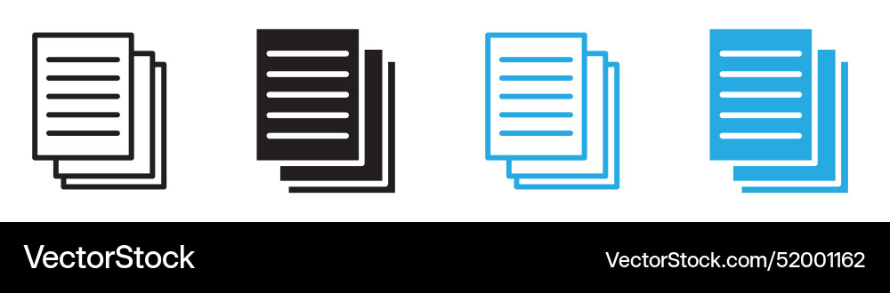Documents icon showing organized paperwork Vector Image
