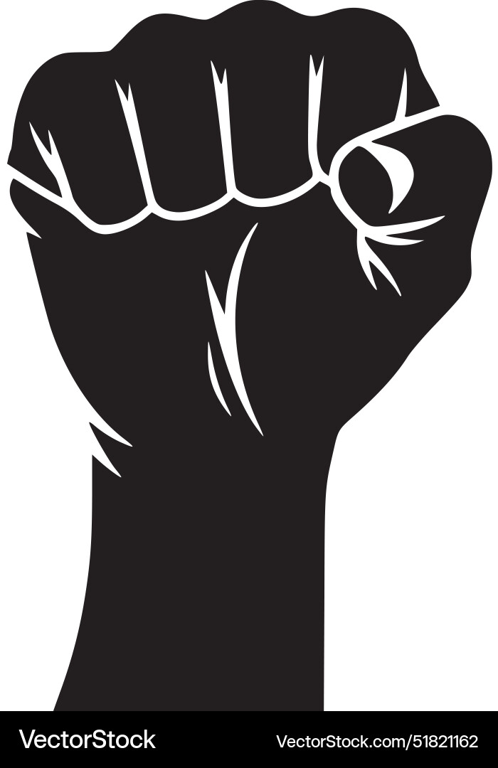 Fist - black and white isolated icon Royalty Free Vector