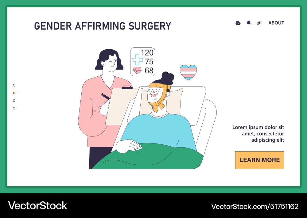 Gender transition process set gender-affirming Vector Image