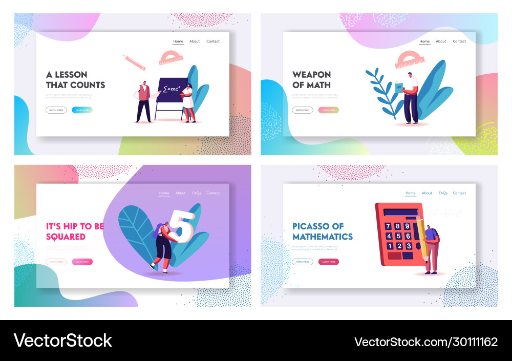 Mathematics algebra and trigonometry science Vector Image