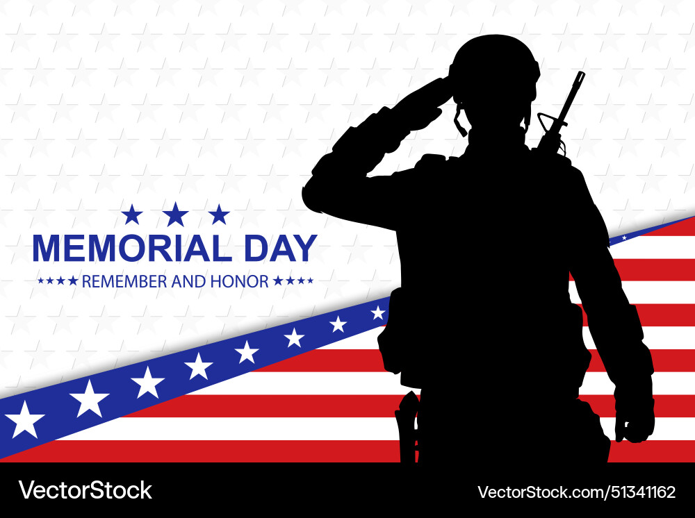 Memorial day - remember and honor background Vector Image