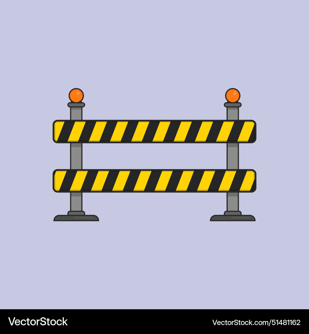 Road barrier icon block Royalty Free Vector Image
