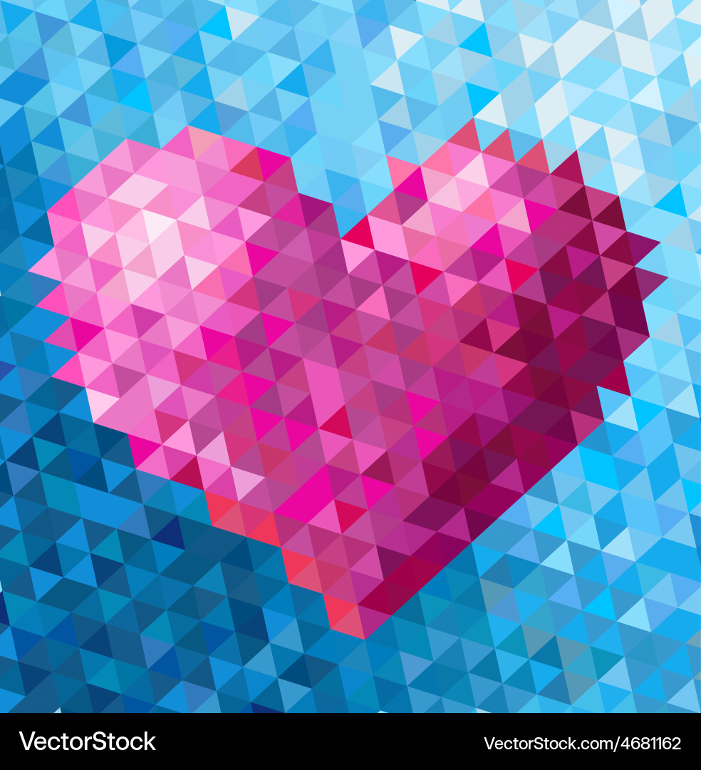 Triangle heart Royalty Free Vector Image - VectorStock