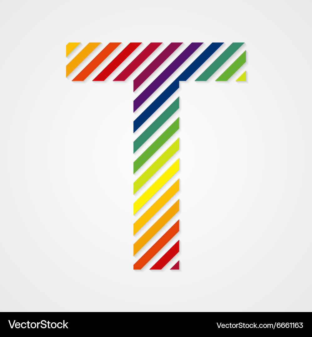 Alphabet letter t Royalty Free Vector Image - VectorStock