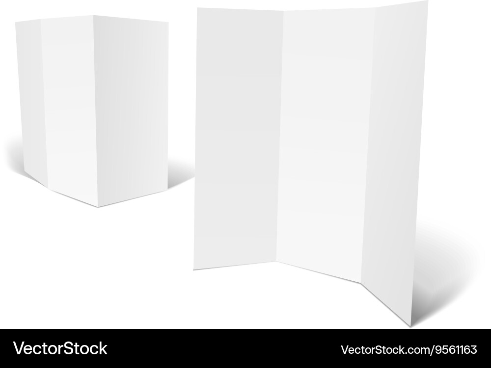 Blank white booklet template Royalty Free Vector Image
