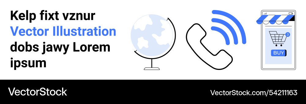 Business communication and e-commerce Royalty Free Vector