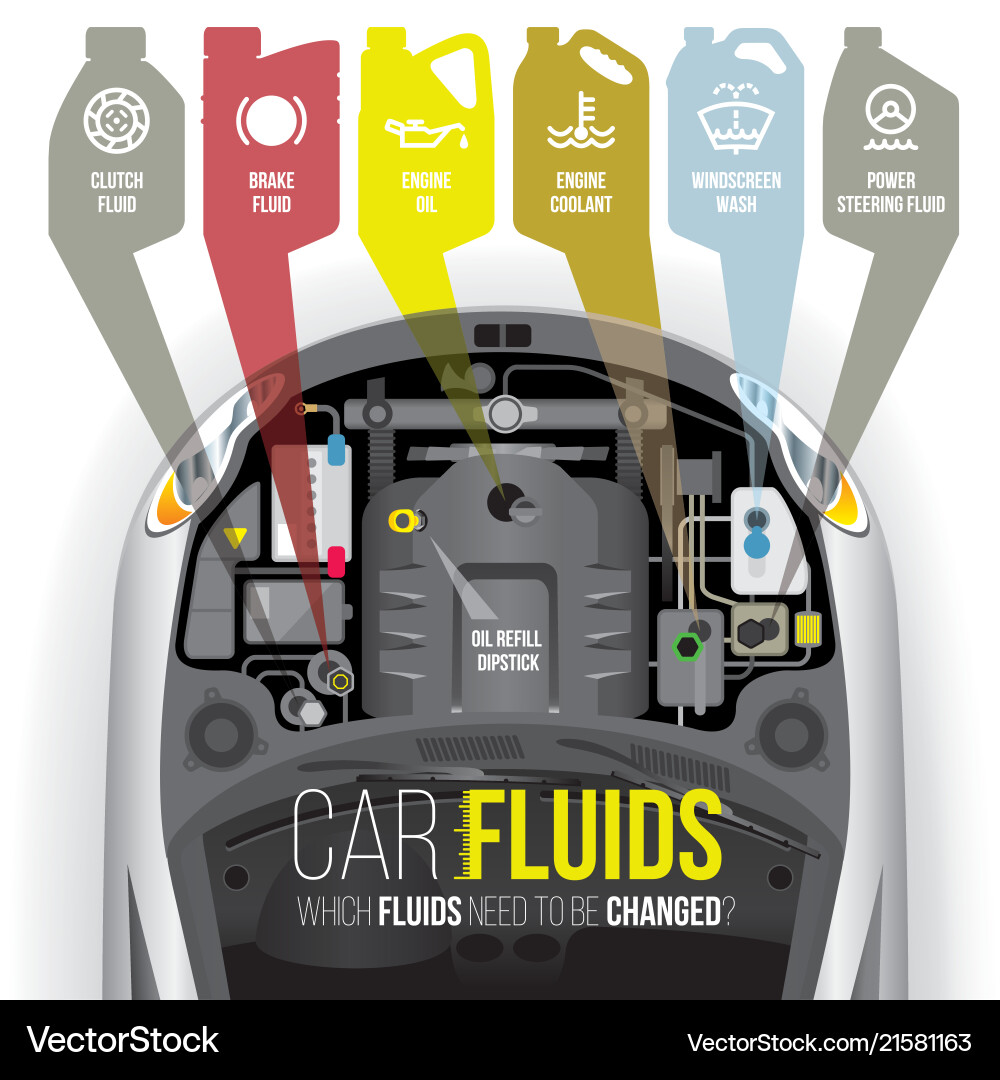 Car Fluid Maintenance Checklist Royalty Free Vector Image
