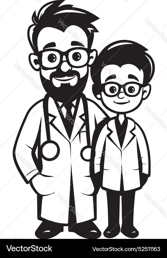 Empathy doctors connection with patients in black Vector Image