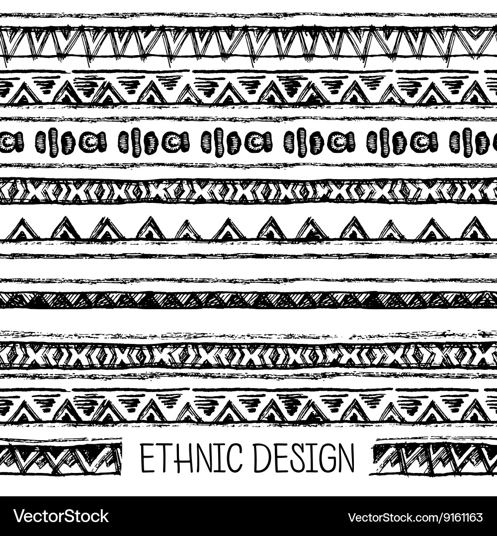 Ethnic Tribal Stripe Pattern Royalty Free Vector Image
