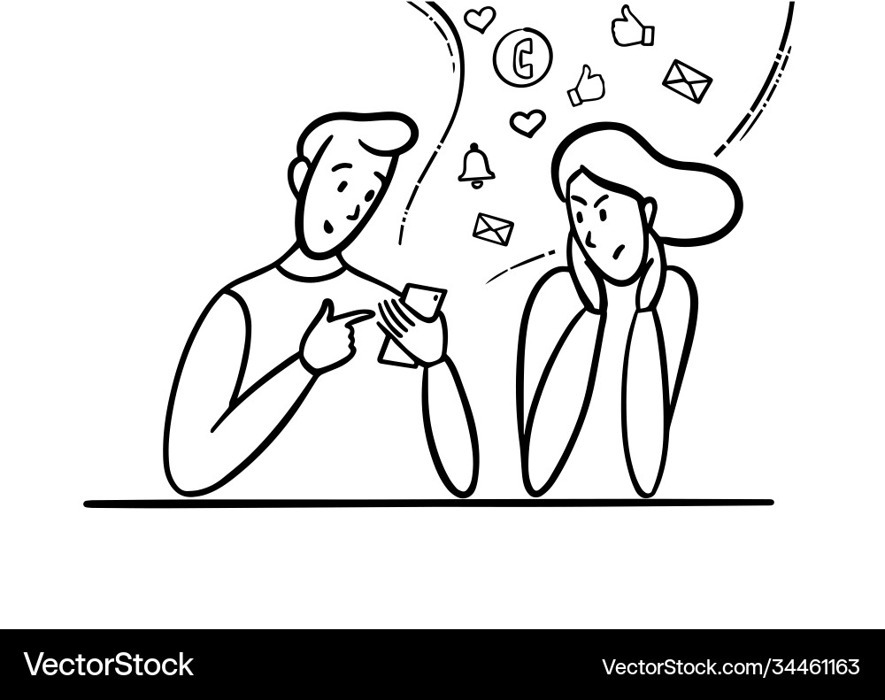 Hand drawn sketch modern life young people Vector Image