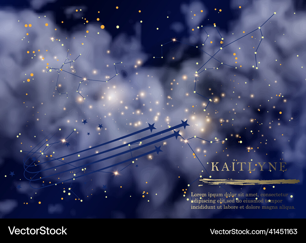 Magic night dark blue sky with sparkling stars Vector Image