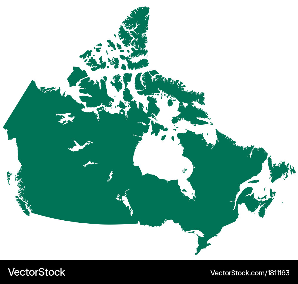 Map of canada Royalty Free Vector Image - VectorStock