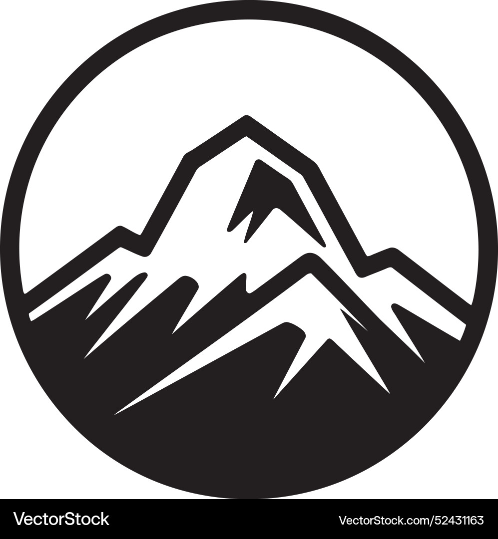 Midnight summit obsidian peakscape Royalty Free Vector Image