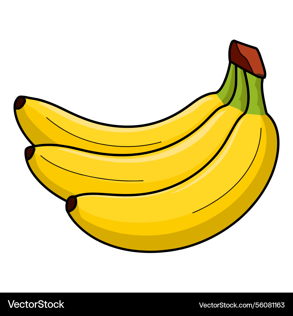 Simple banana graphic clean and minimalistic Vector Image