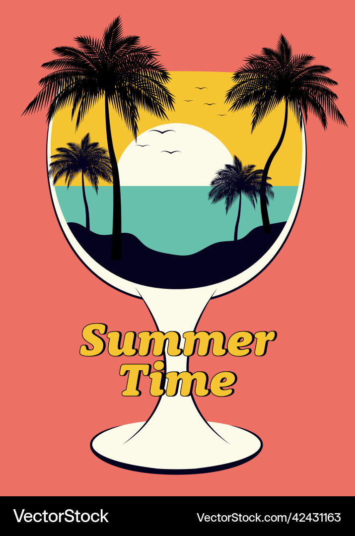 Summer holiday concept design element template Vector Image