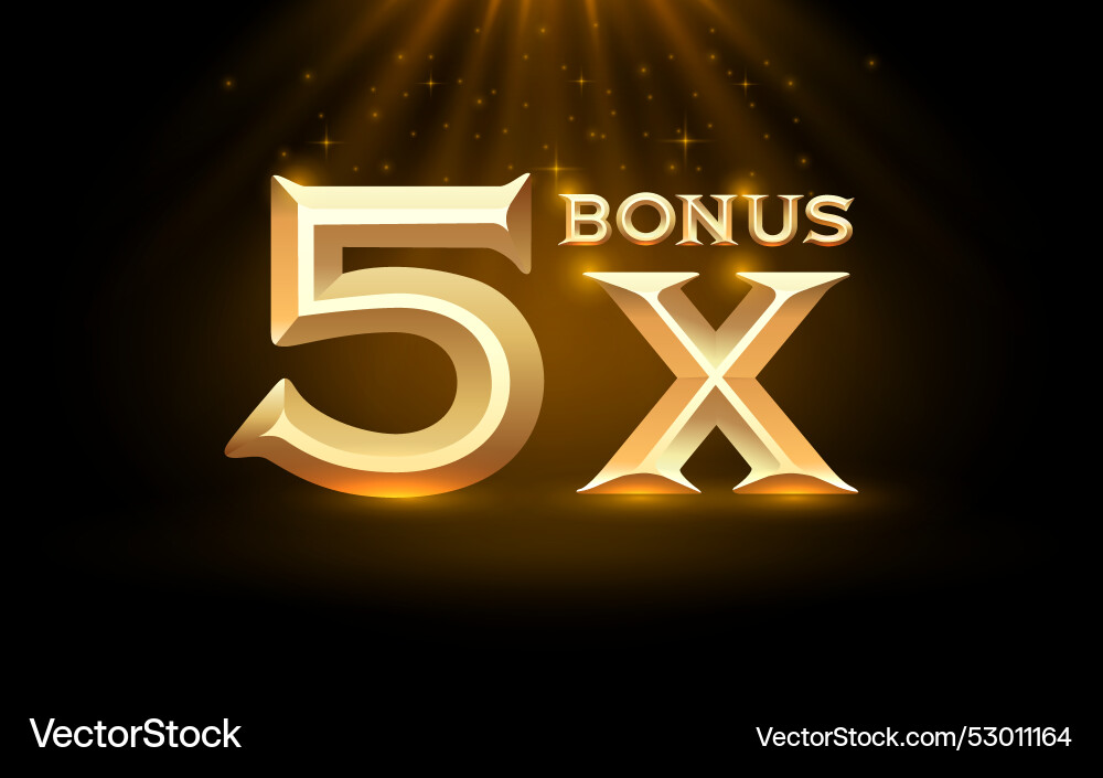 5x winner banner promotion flyer prize label Vector Image