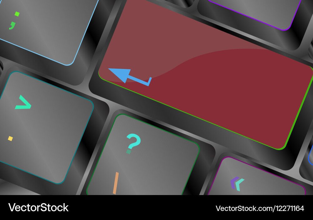 Blank keyboard key Royalty Free Vector Image - VectorStock
