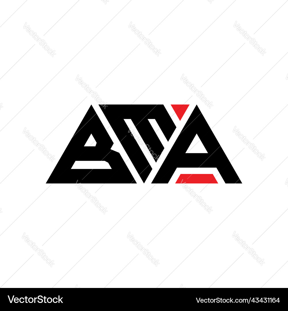 BMA Triangle Logo - Monogram Royalty Free Vector Image