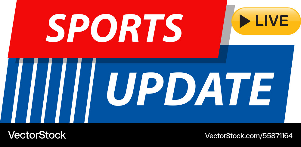 Bold featuring a sports update banner Royalty Free Vector