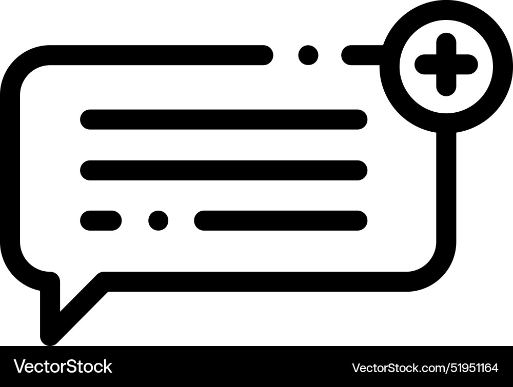 Chat icon thin linear style design isolated Vector Image