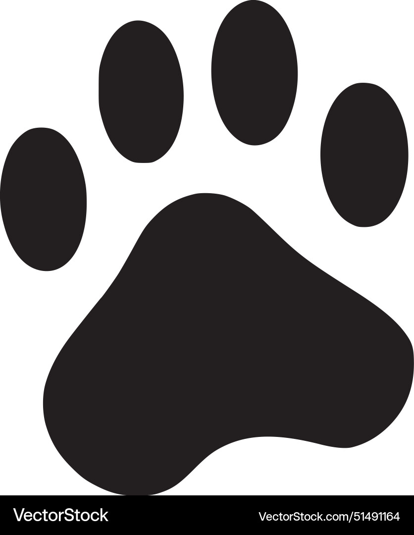 Dog paw - minimalist and simple silhouette Vector Image
