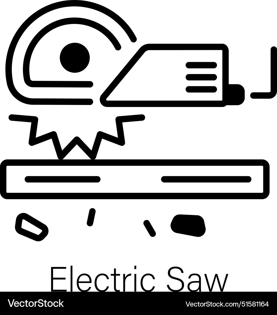 Electric saw Royalty Free Vector Image - VectorStock
