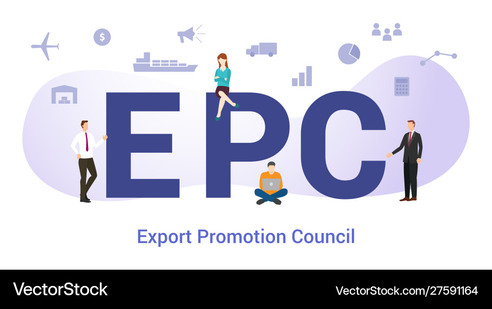 Epc export promotion council concept with big Vector Image