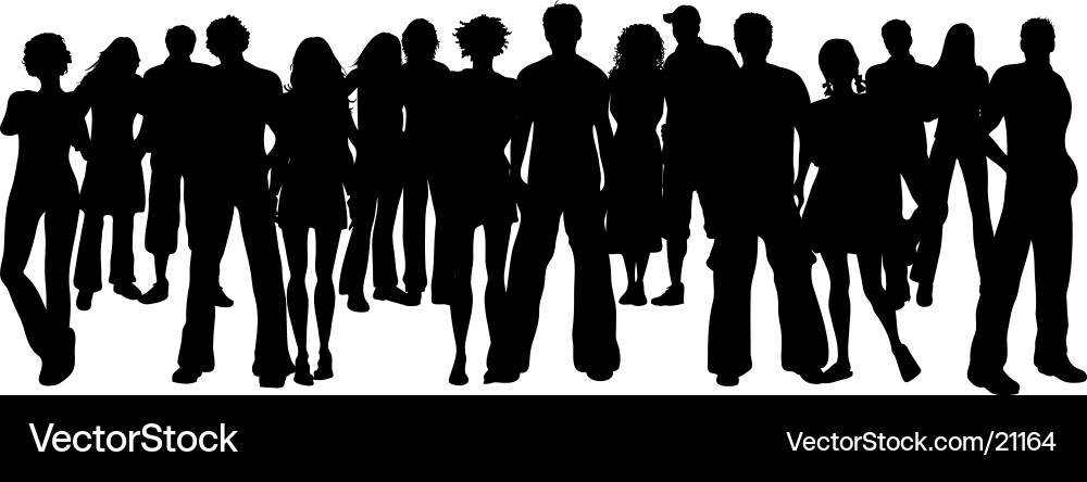 Huge crowd Royalty Free Vector Image - VectorStock