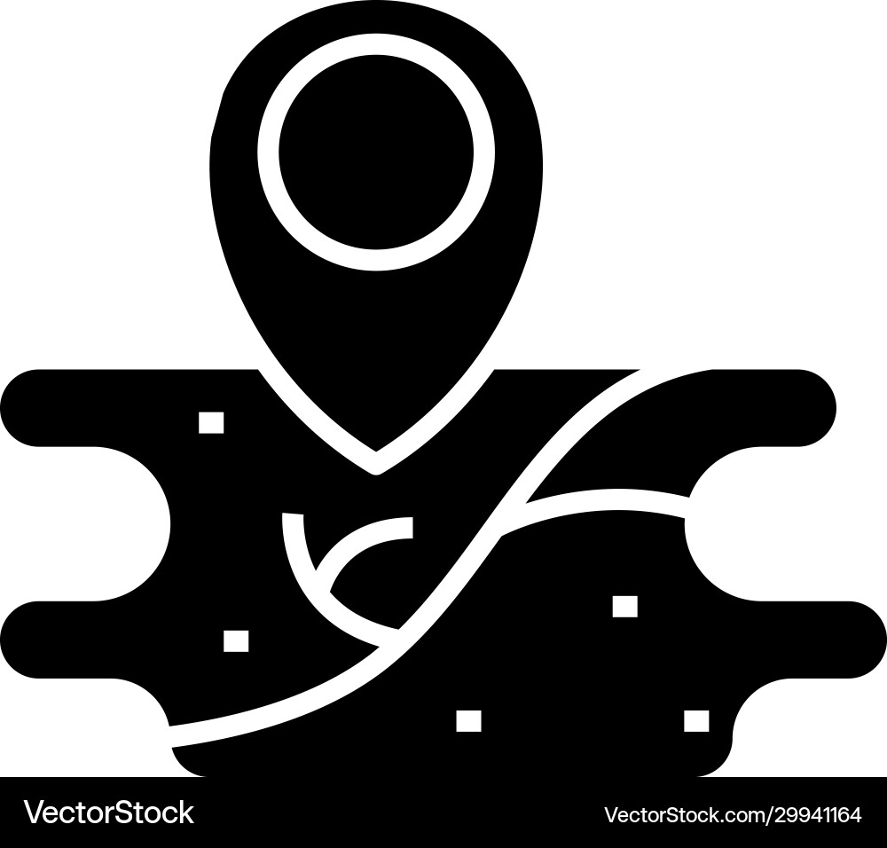 Map location black icon concept Royalty Free Vector Image