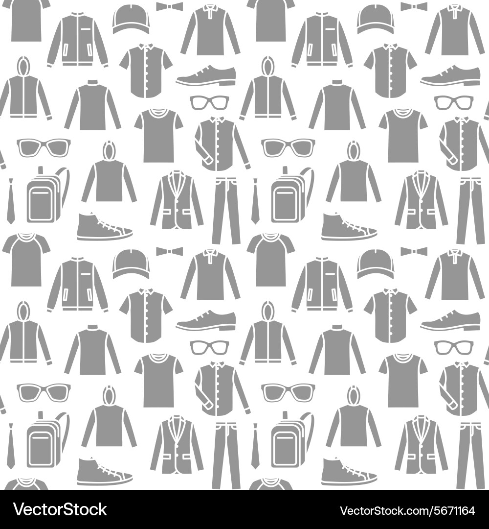 Mens Apparel Seamless Pattern Royalty Free Vector Image