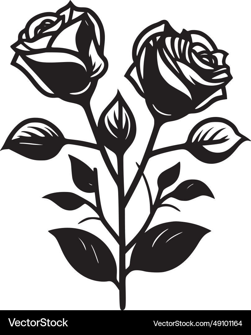 Rosen - minimalistische und einfache Silhouette Vektorbild