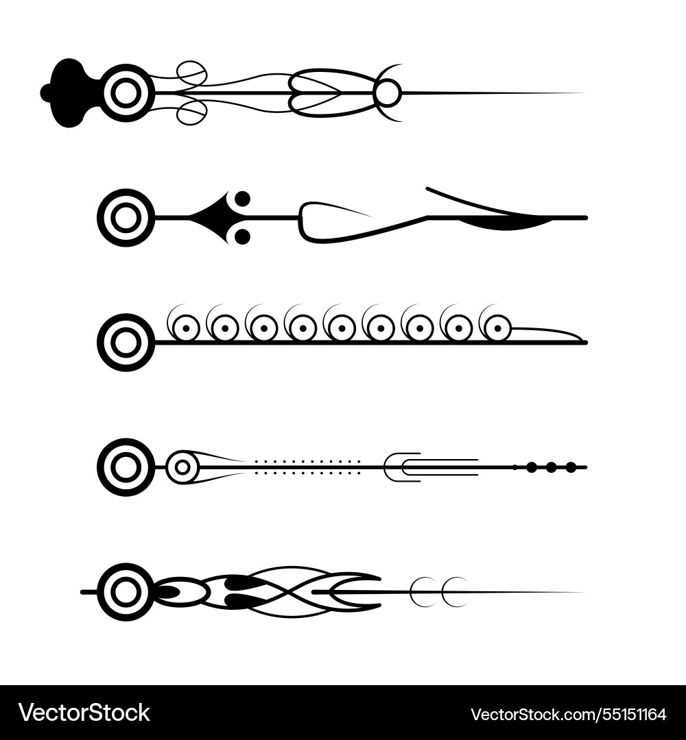 Set black clock hands time hour and minute arrows Vector Image