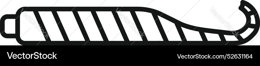 Striped handle awl tool for leather working Vector Image