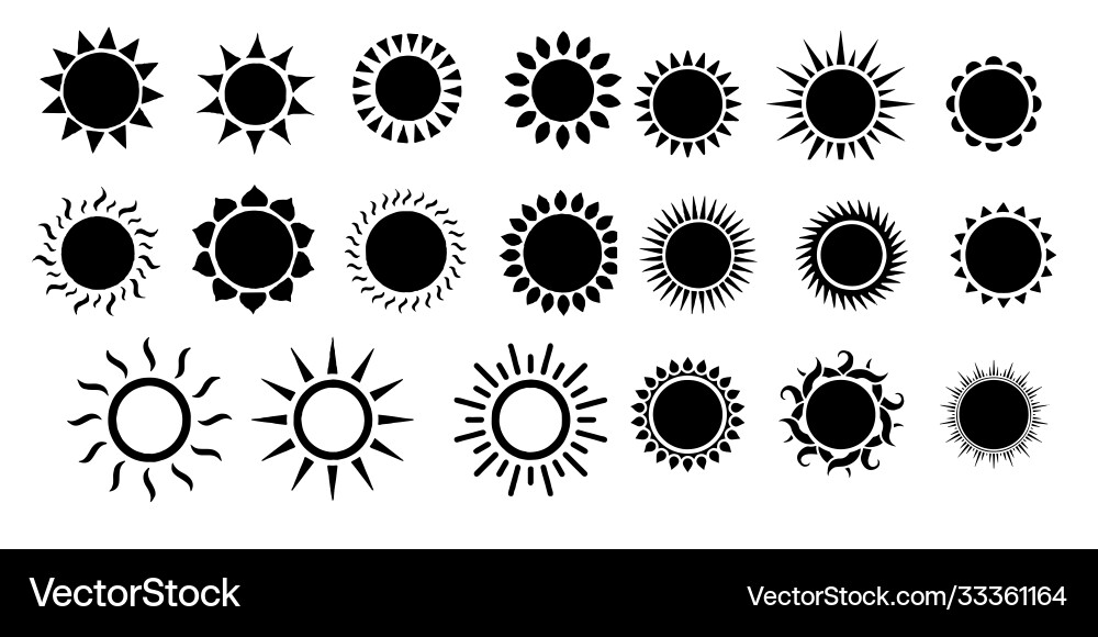 Sun set icon symbol Royalty Free Vector Image - VectorStock
