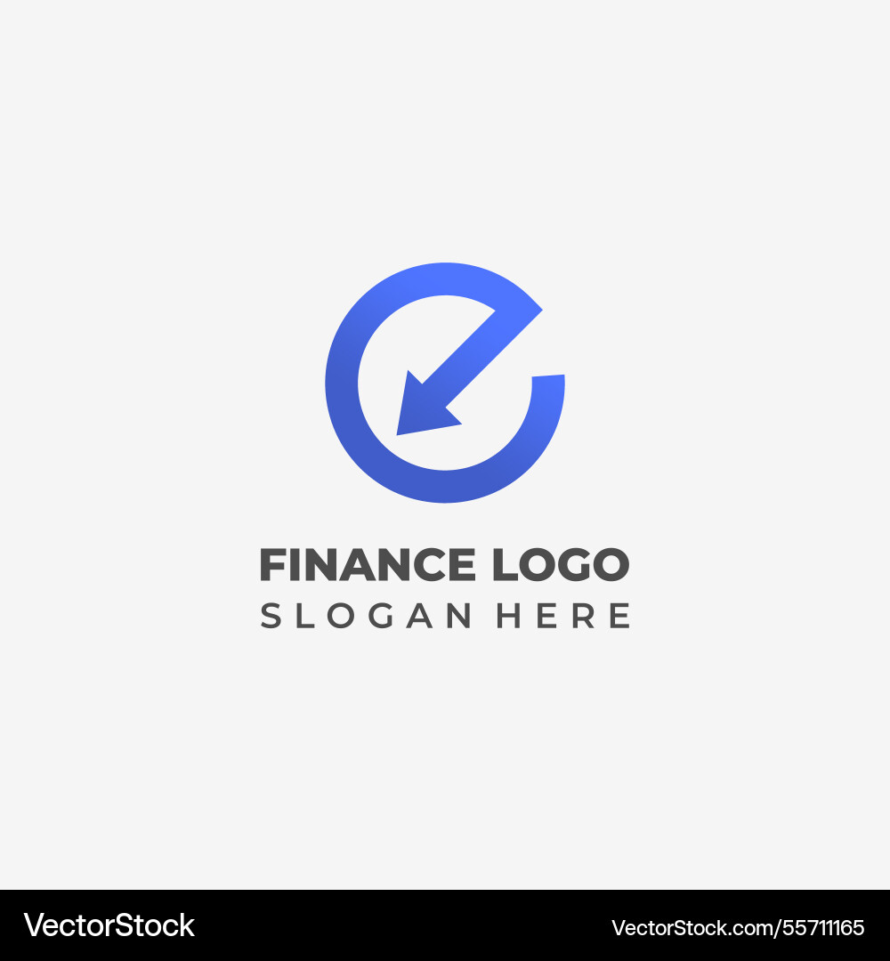 E Arrow Finance Logo Royalty Free Vector Image