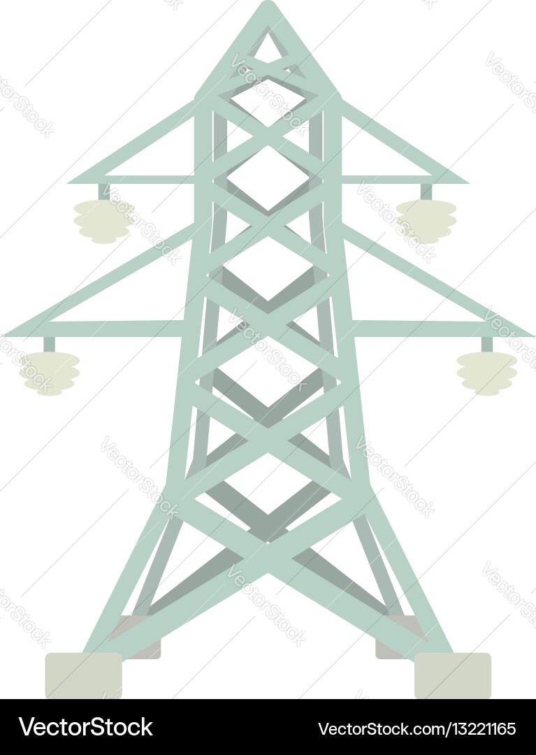 Electric Pole Logo Electric Pole Icon Green Royalty Free Vector Image