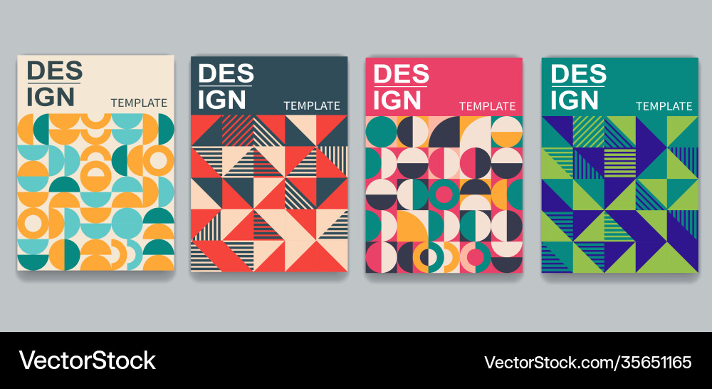 Geometric Pattern Collage Royalty Free Vector Image