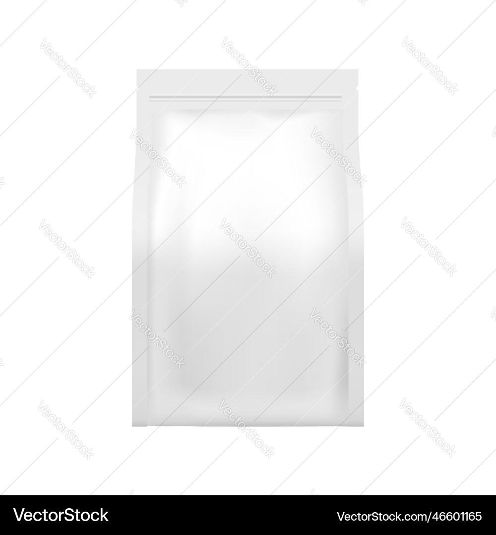 Realistic polymer and paper sachet pack 3d Vector Image