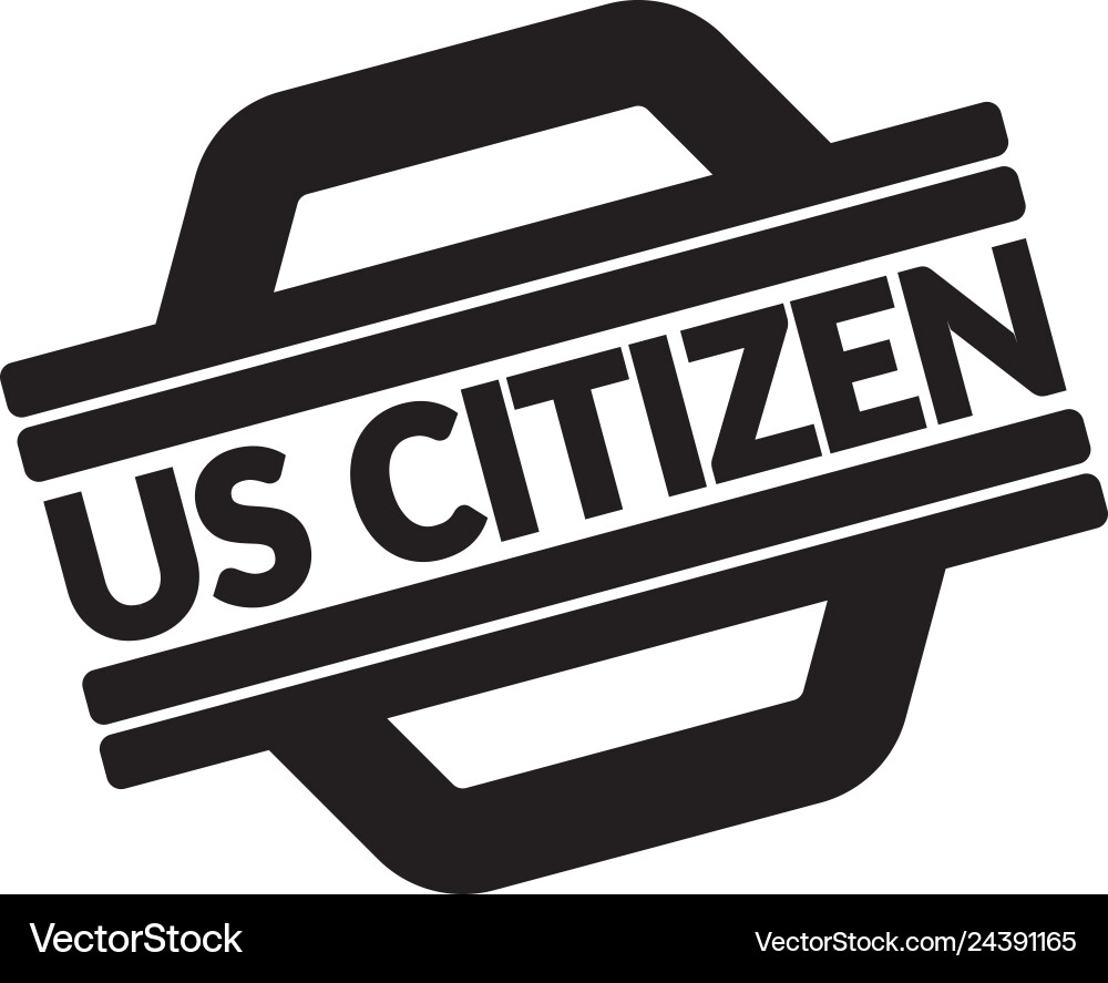 Us citizen black stamp Royalty Free Vector Image