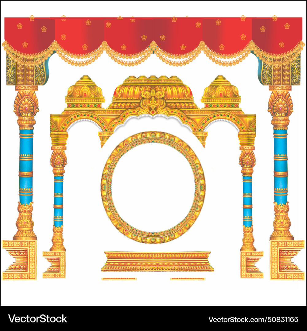 Wedding gate design file Royalty Free Vector Image