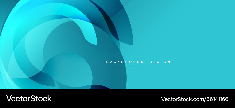 Abstract blue shapes overlap creating dynamic Vector Image