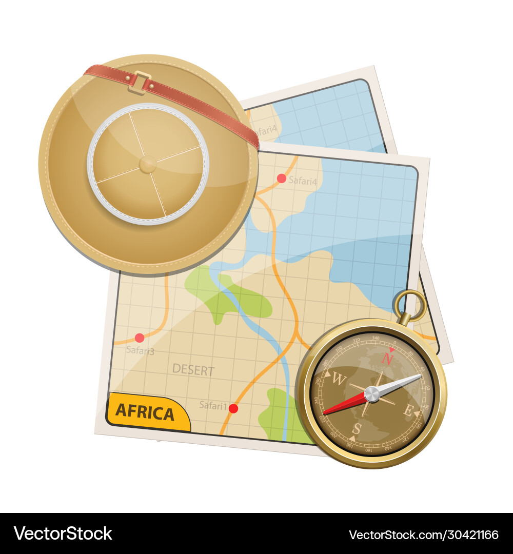 Africa safari map Royalty Free Vector Image - VectorStock