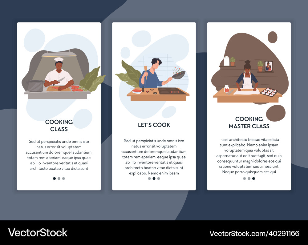 Classes and lessons teaching to cook prepare Vector Image