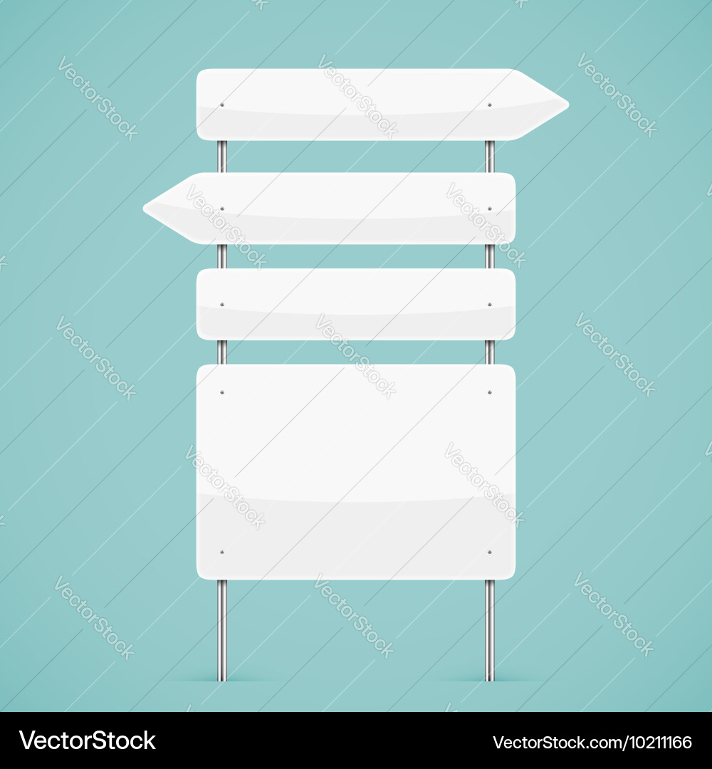 Destination signs templates Royalty Free Vector Image