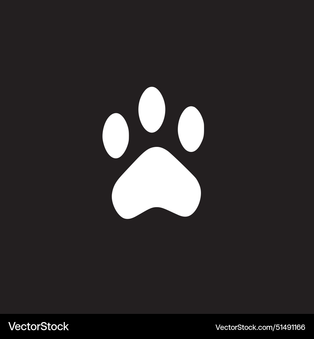 Dog paw - minimalist and simple silhouette Vector Image