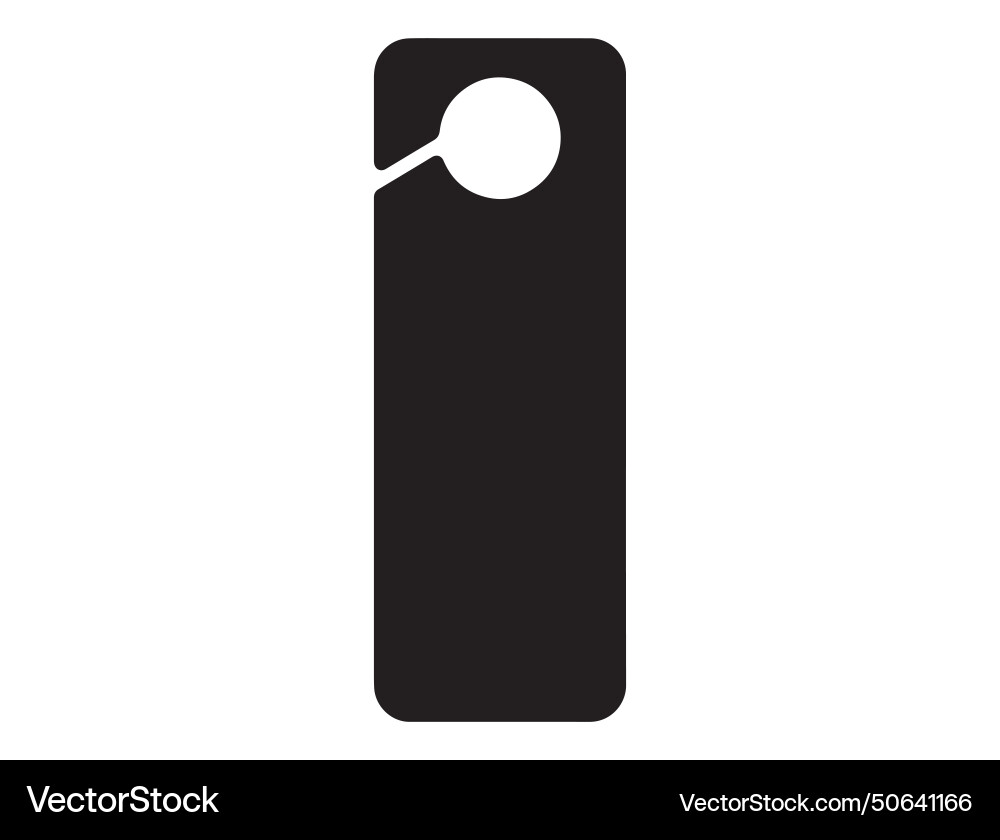Door hanger silhouette art Royalty Free Vector Image